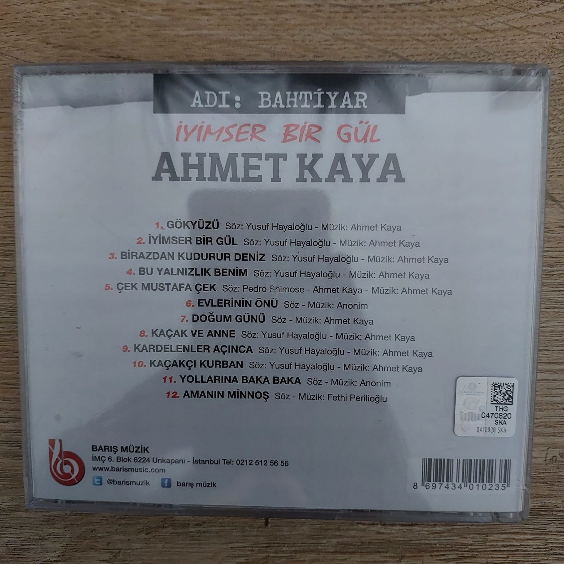 AHMET KAYA - ADI BAHTİYAR İYİMSER BİR GÜL CD AHMET KAYA - ADI BAHTİYAR İYİMSER BİR GÜL CD